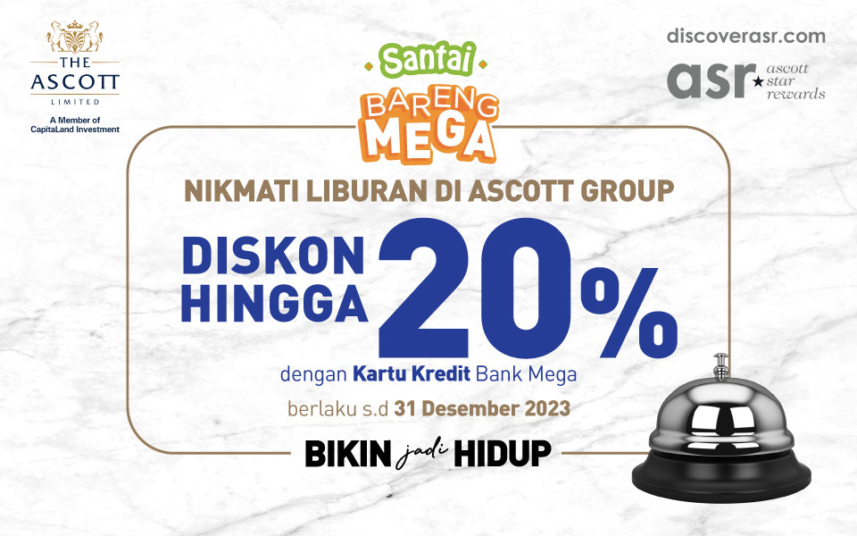 PromoDiskon hingga 20% di Ascott Group