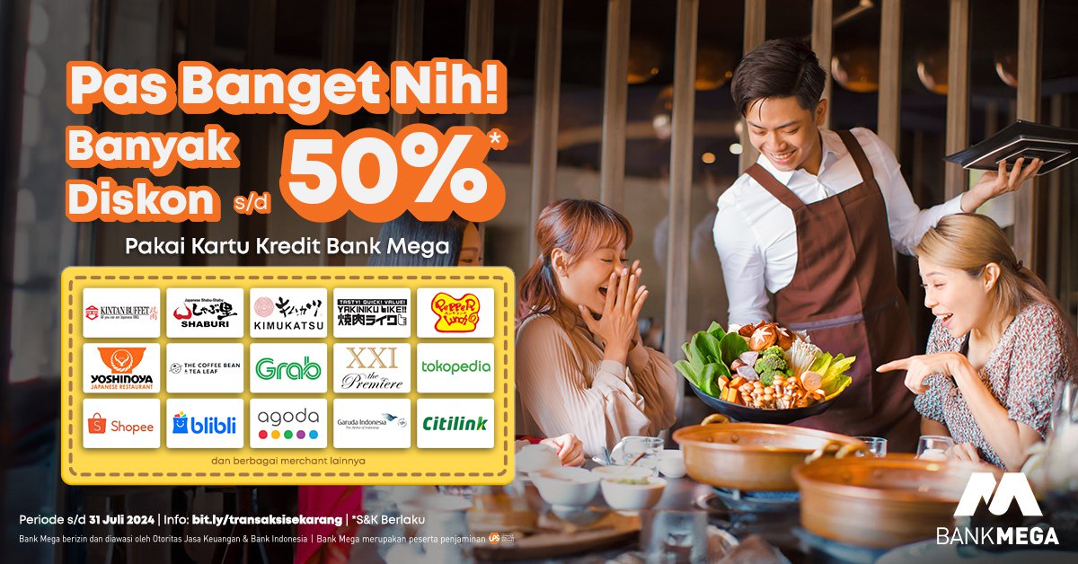 Transaksi Sekarang dan Serbu Diskon s/d 50%